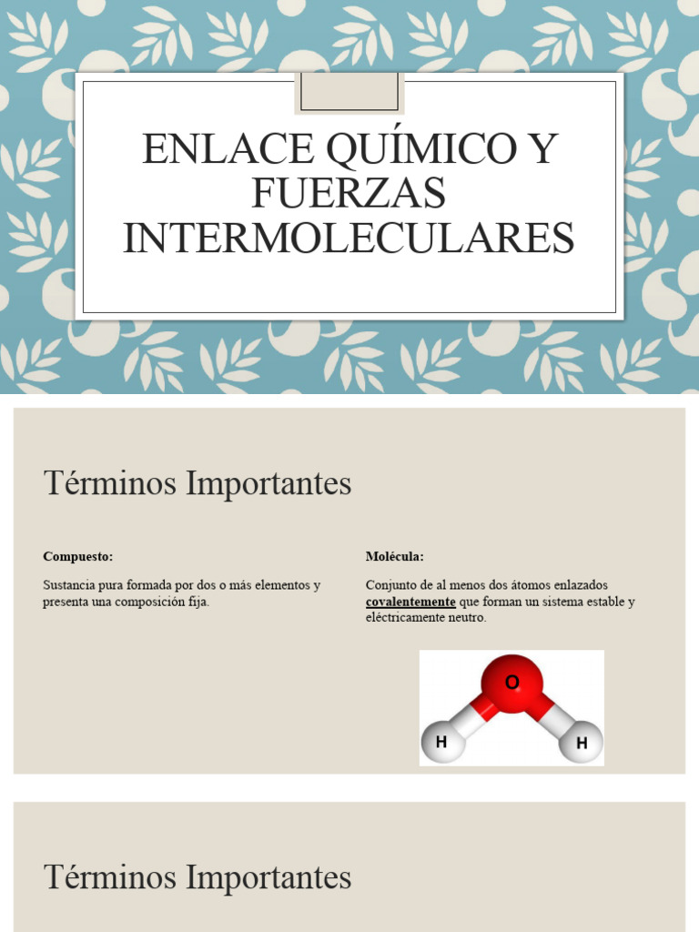 Enlace Químico y Fuerzas Intermoleculares | PDF | Polaridad química | Enlace covalente