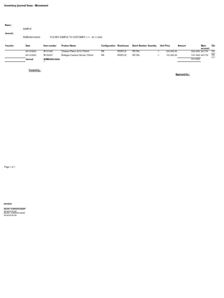 Fliz Bev Sample To Customer 1.11 - 30.11.2023 | PDF | Technology ...