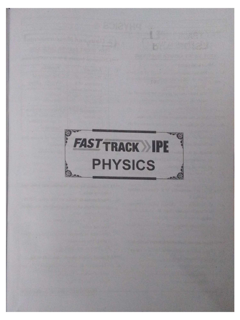 Physics Fast Track | PDF
