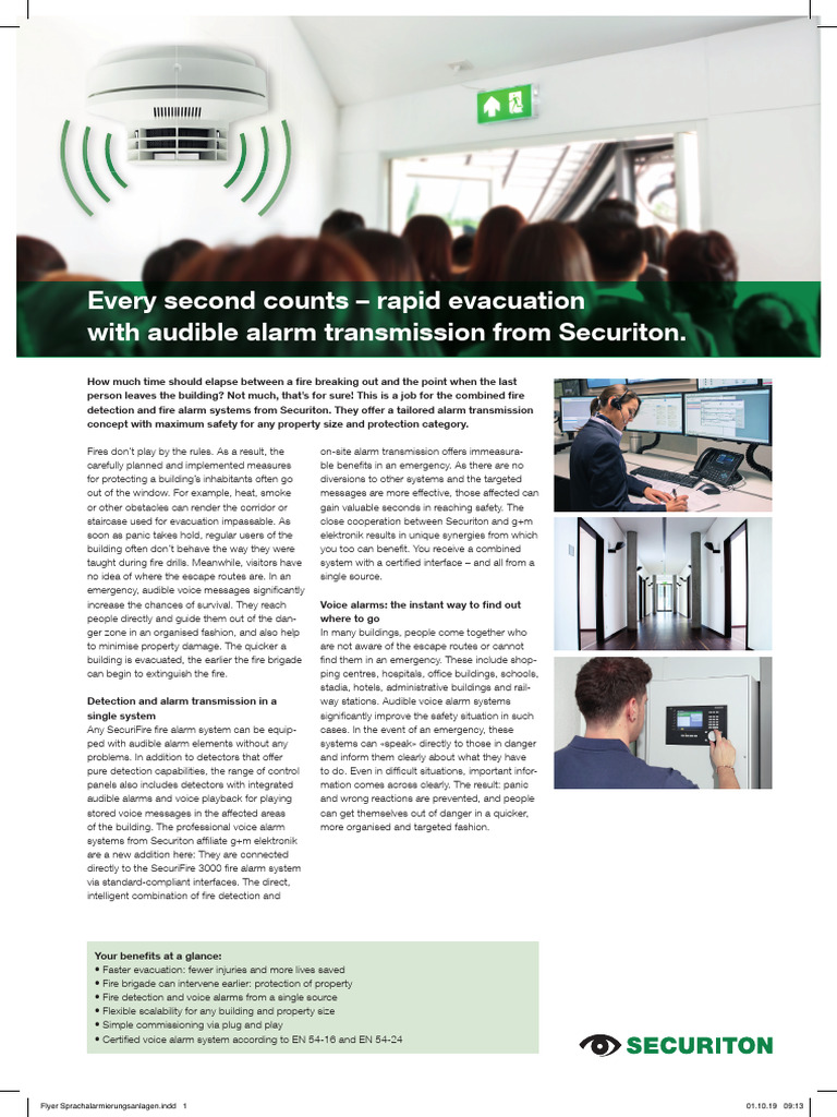 Flyer Sprachalarmierung en | PDF | Security Alarm | Computing