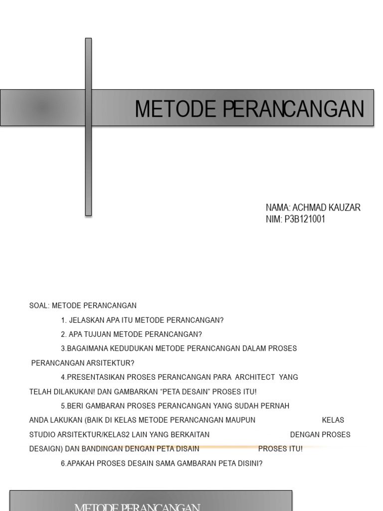 Metode Perancangan Arsitektur Terperinci | PDF | Bisnis | Seni