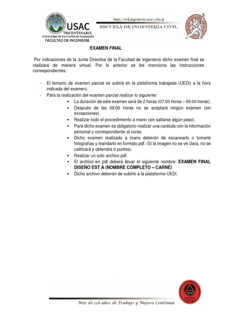 Examen Final Diseño Est 1 | PDF | Viga (Estructura) | Mecanica clasica