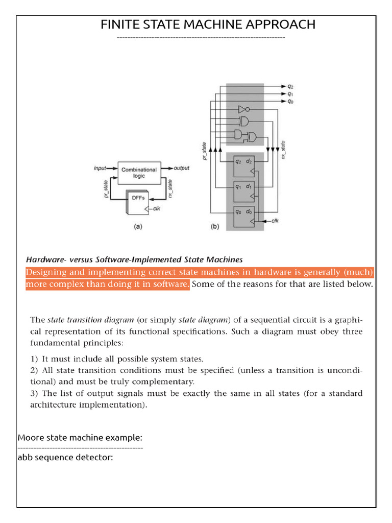 Finite State Machine Design Guide | PDF | Digital Technology | Electronic Circuits