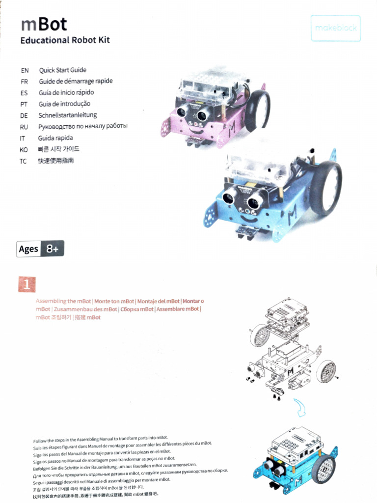 Guía Rápida para Montar y Usar mBot | PDF | Telecomunicaciones | Electrónica