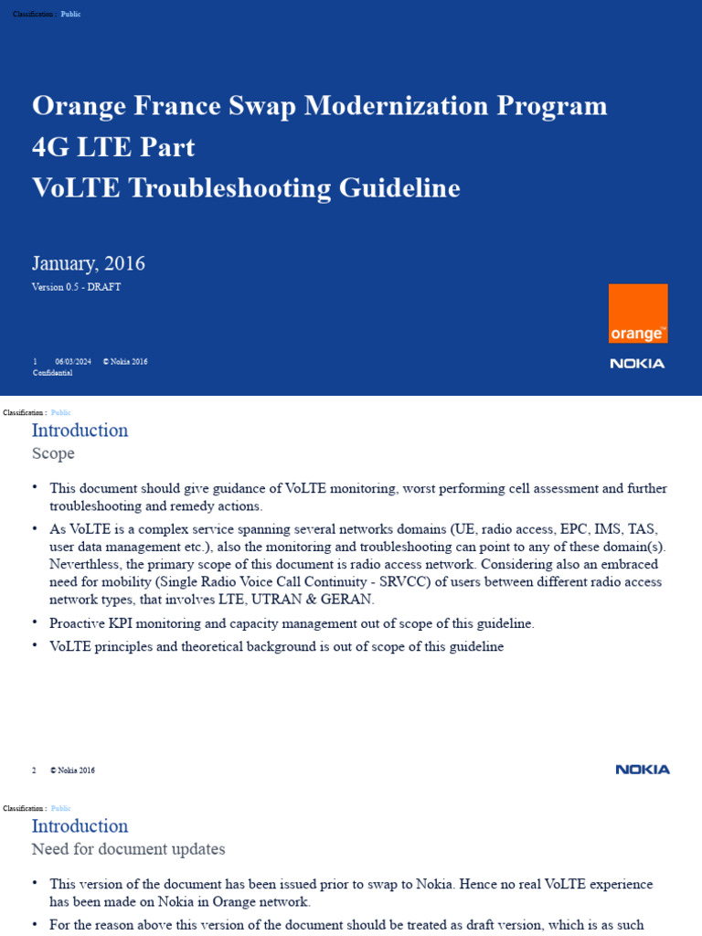 VoLTE Troubleshooting Guidelines | PDF | Digital Technology | Mobile ...