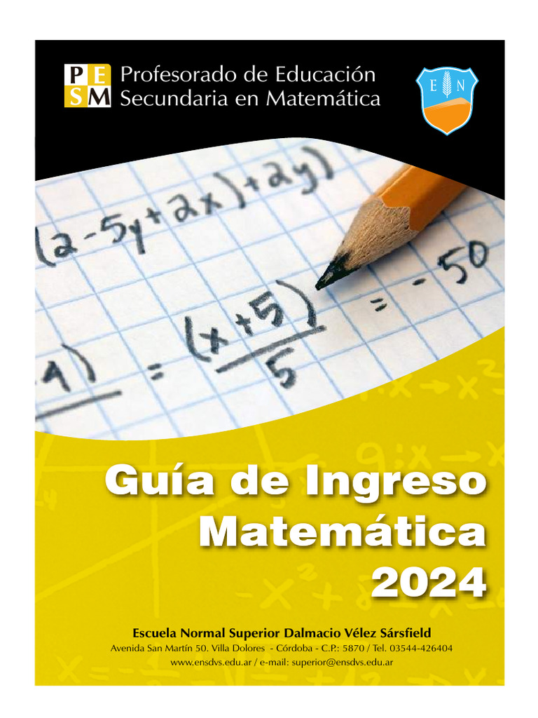 Cuadernillo Matematica 2024 | PDF | División (Matemáticas) | Exponenciación