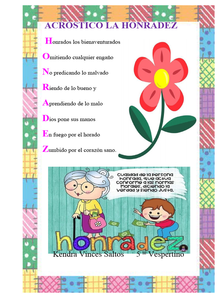Acróstico La Honradez | PDF