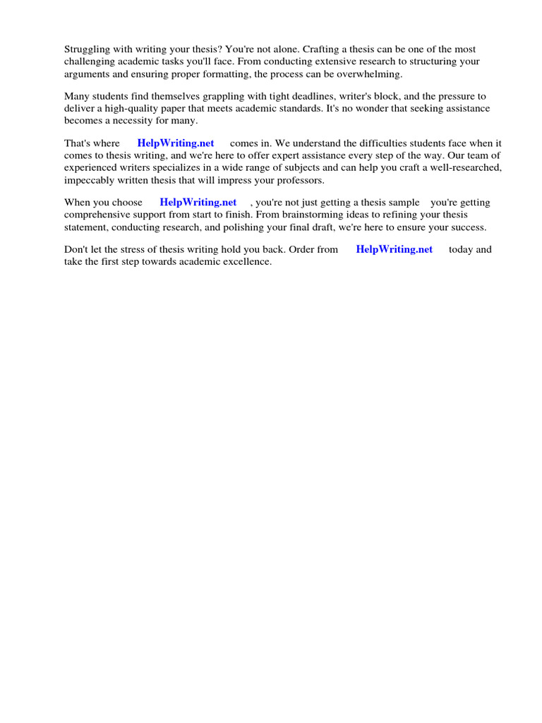 Website Thesis Sample | PDF | Thesis | Essays