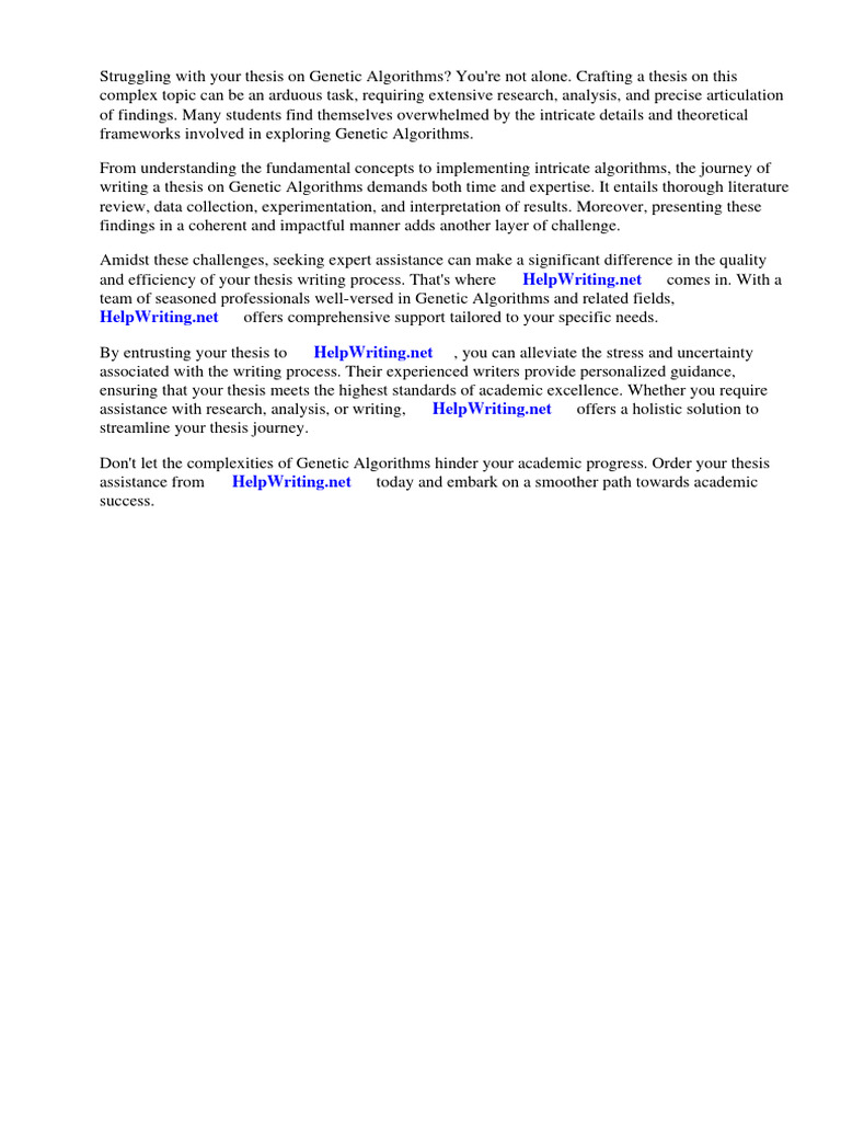 Thesis Genetic Algorithm | PDF | Genetic Algorithm | Mathematical ... Thesis Genetic Algorithm | PDF | Genetic Algorithm | Mathematical ...