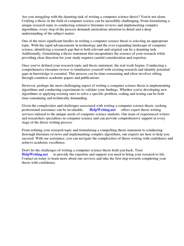 Computer Science Thesis Topics With Algorithm | PDF | Computer Science | Algorithms