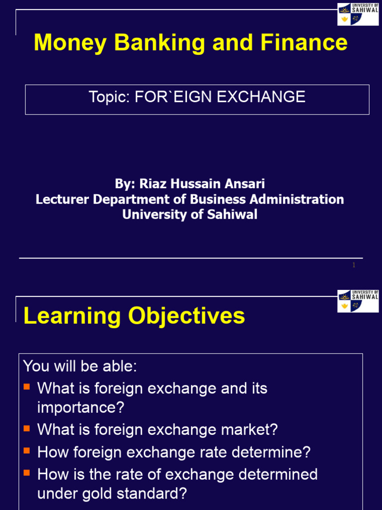 CHP#7 Foreign Exchange | PDF | Exchange Rate | Balance Of Payments