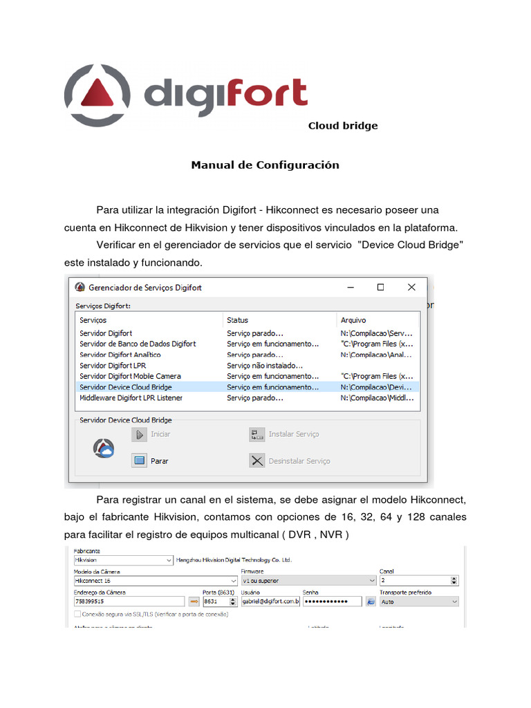 Guía de Configuración Digifort-Hikconnect | PDF