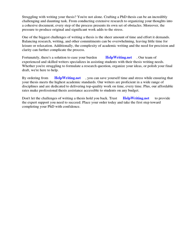 Best PHD Thesis PDF | PDF | Thesis | Doctor Of Philosophy