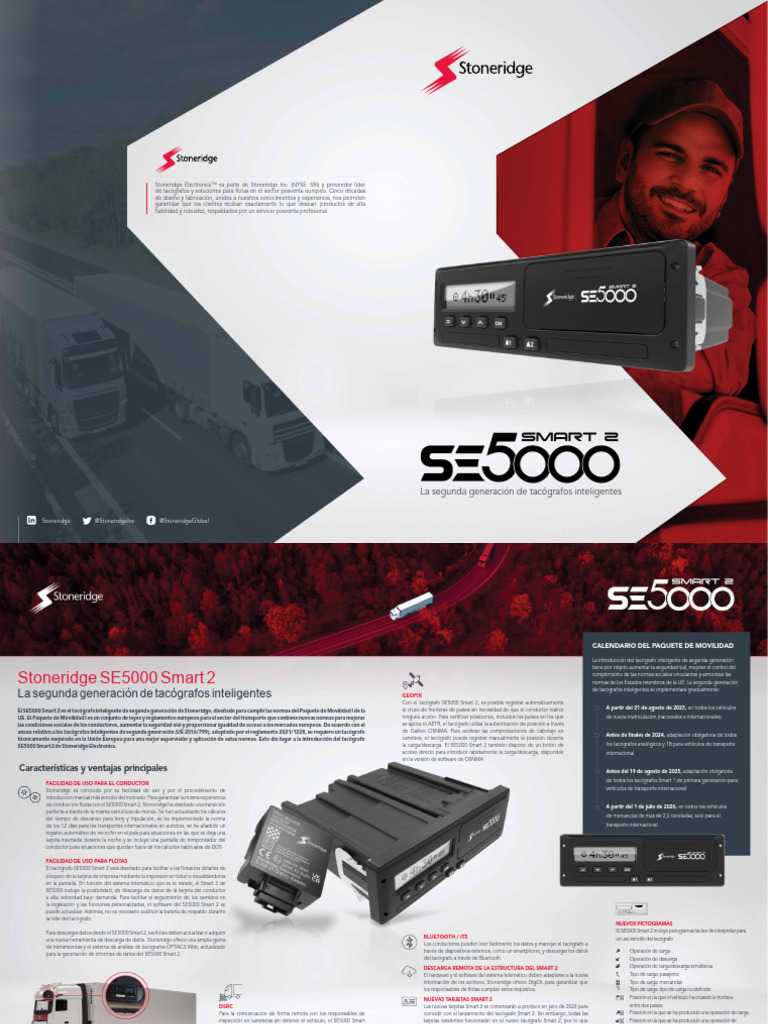 Stoneridge Electronics - SE5000 Smart 2 Tachograph - Leaflet 2023 ...