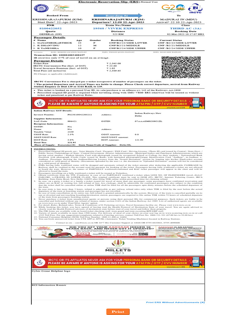 IRCTC Ticketing System | PDF | Identity Document