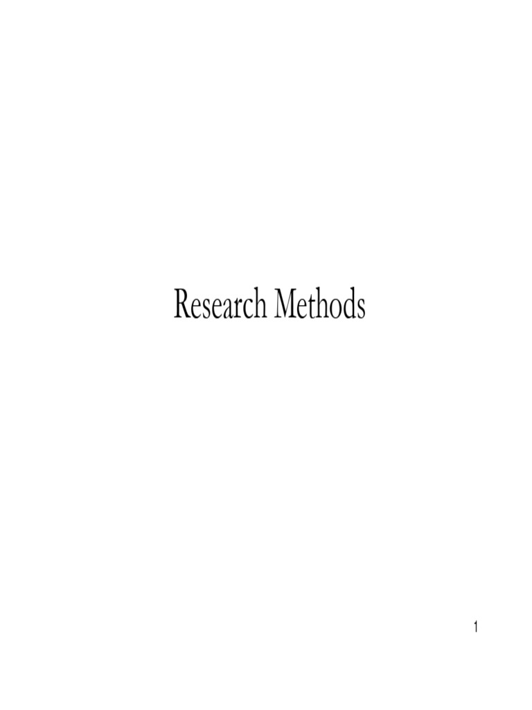 L1 Research Methods | PDF