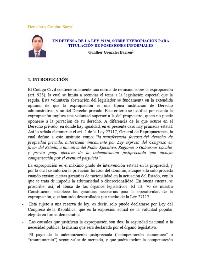 Expropiaciones Derecho y Cambio Social | PDF