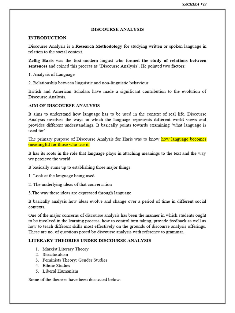 Discourse Analysis | PDF | Feminism | Gender Studies