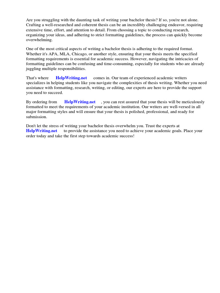 Formatvorlage Bachelor Thesis | PDF | Thesis