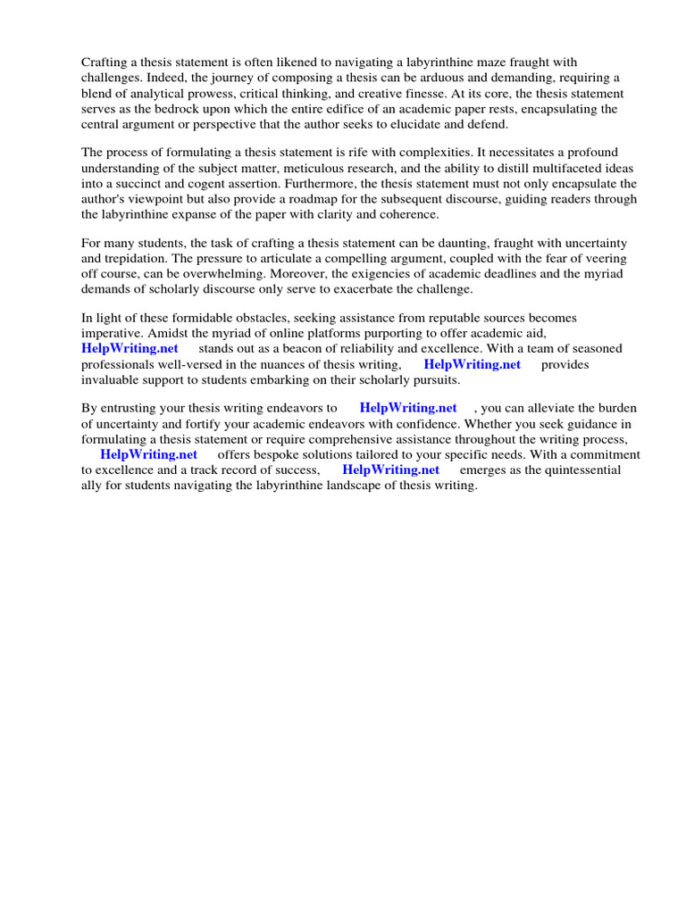 Crafting Effective Thesis Statements | PDF | Career & Growth | Self-Improvement