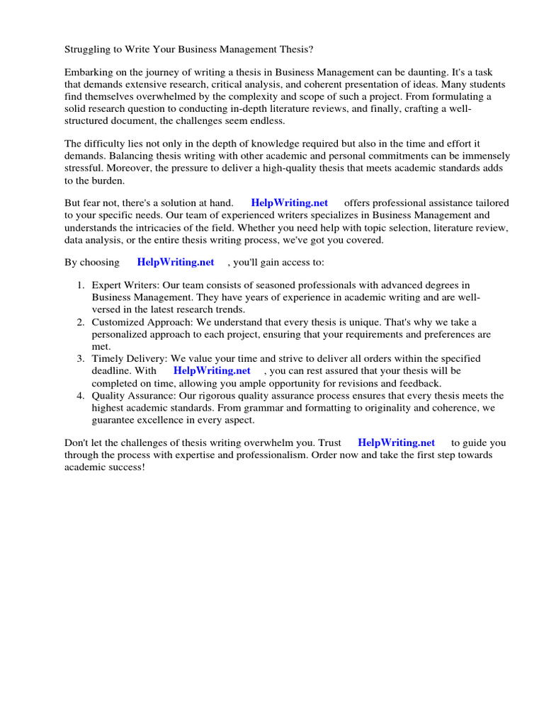 Sample Thesis Title For Business Management | PDF | Thesis | Doctorate