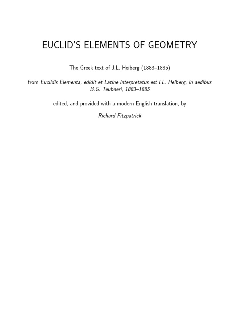Euclid Book 1 | PDF | Geometry | Euclid