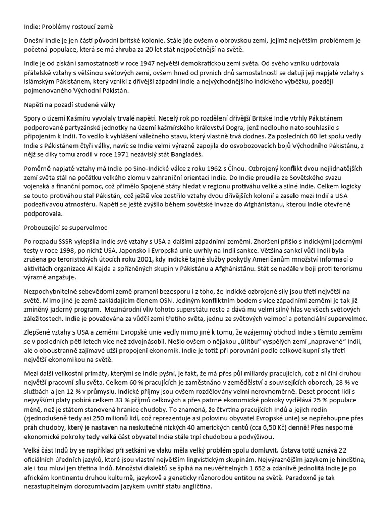 Indie - Otázky | PDF Indie - Otázky | PDF