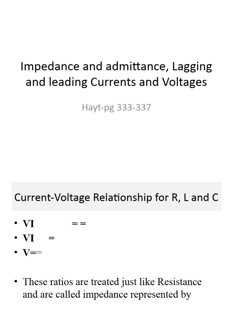 Understanding Impedance in Circuits | PDF | Electrical Impedance | Series And Parallel Circuits