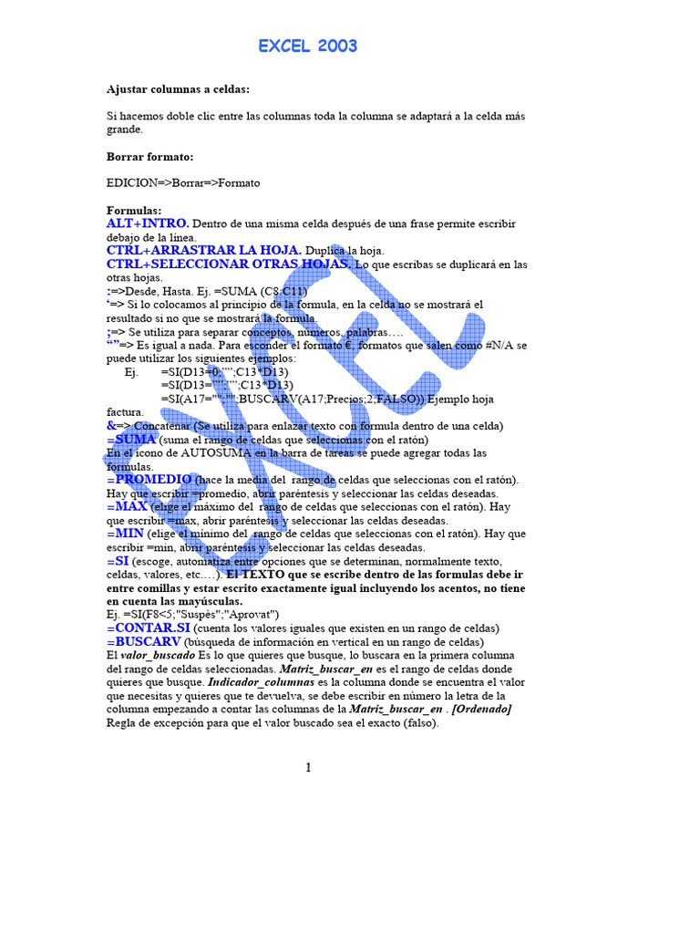 Excel 1 | PDF | Microsoft Excel | Interfaces gráficas de usuario