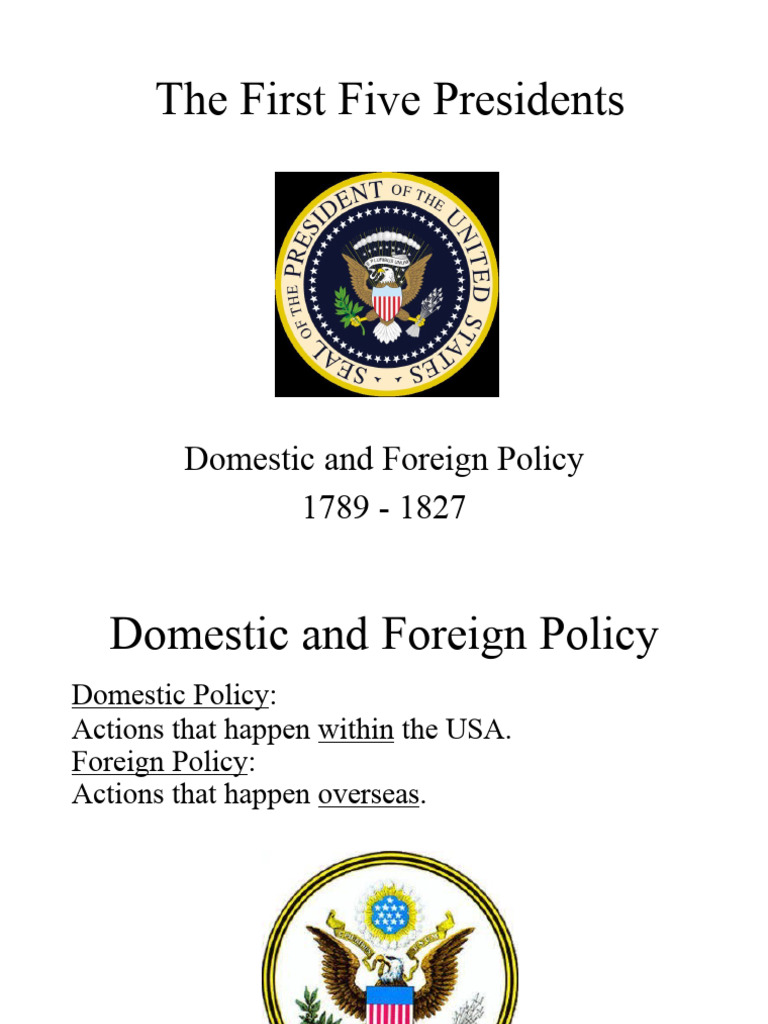 First 5 Presidents | PDF