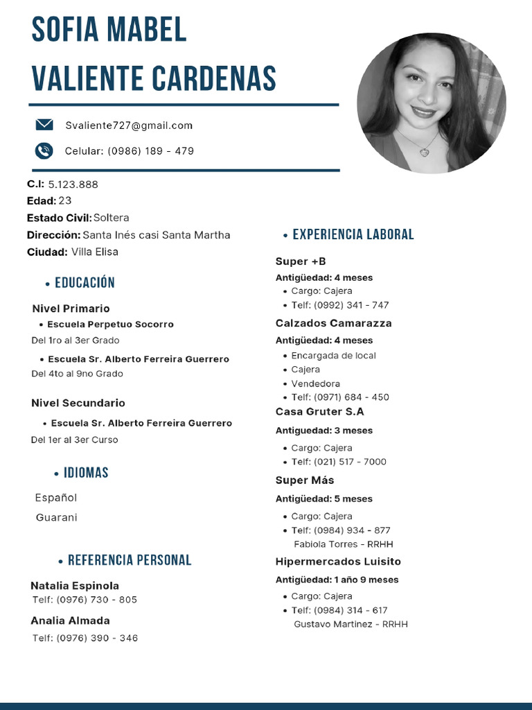 CV Sofia Valiente | PDF