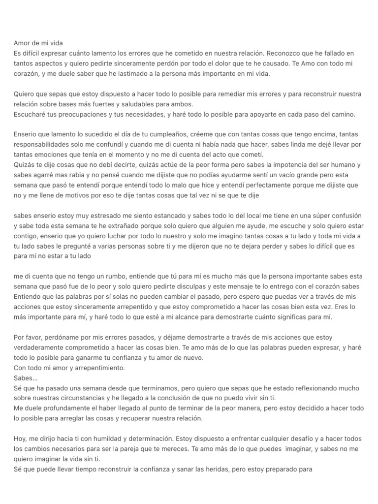 Amor de Mi Vida | PDF | Amor