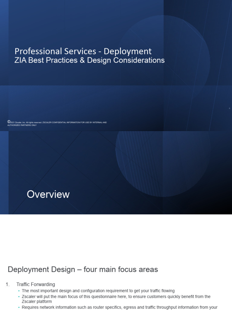 ZIA Best Practice Design Considerations | PDF