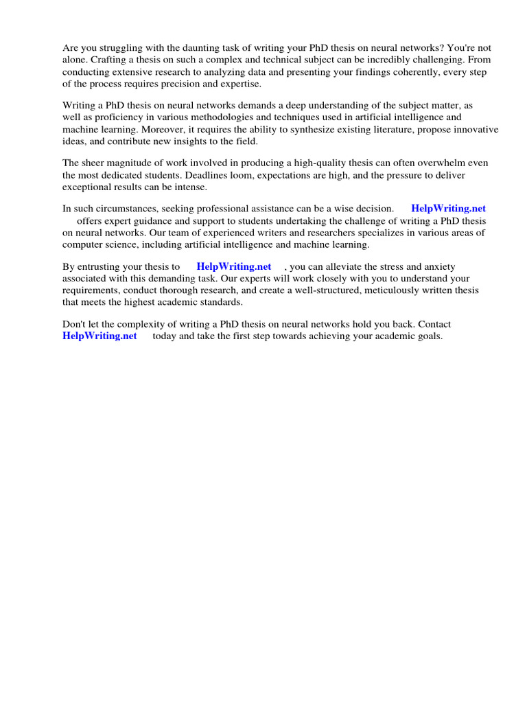 Phd Thesis on Neural Network | PDF | Artificial Neural Network ... Phd Thesis on Neural Network | PDF | Artificial Neural Network ...