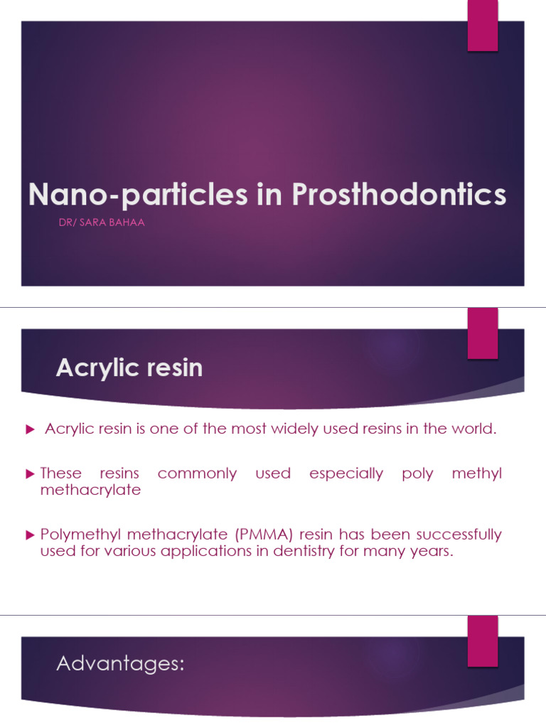 Nanoparticles in Prosthodontics | PDF | Poly(Methyl Methacrylate ...
