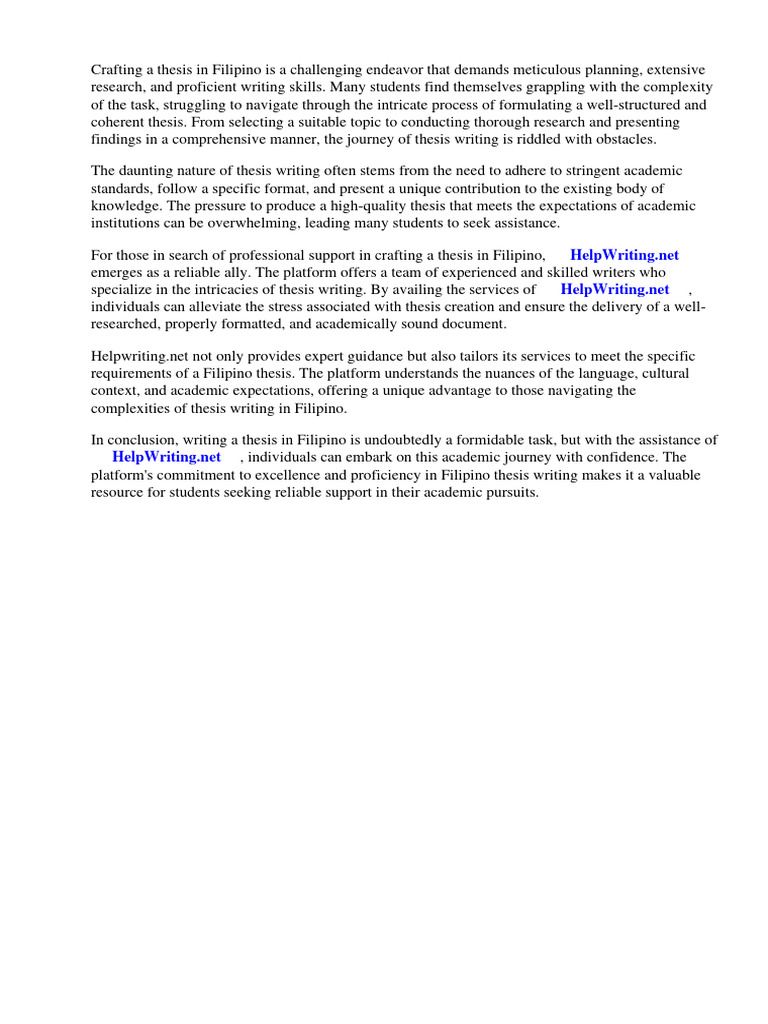 Paano Ang Paggawa NG Thesis Sa Filipino | PDF | Tagalog Language ...