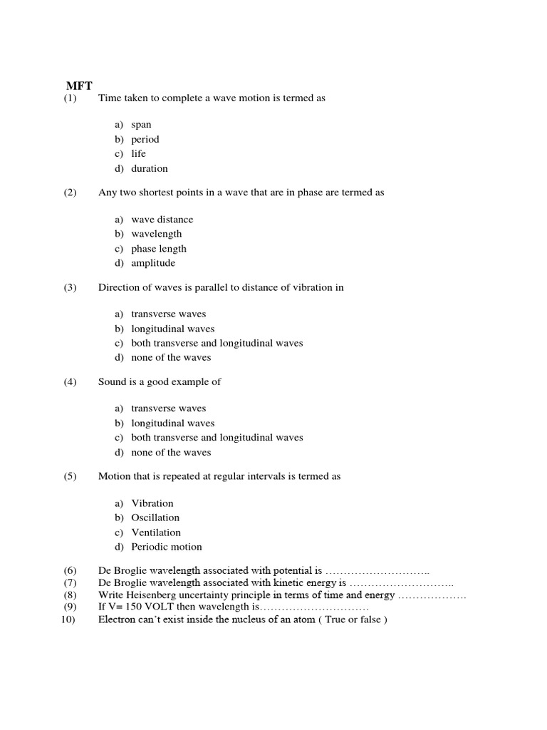 5 - B.Tech - PH3101 - Engineering Physics - Unit5 | PDF | Waves | Schrödinger Equation