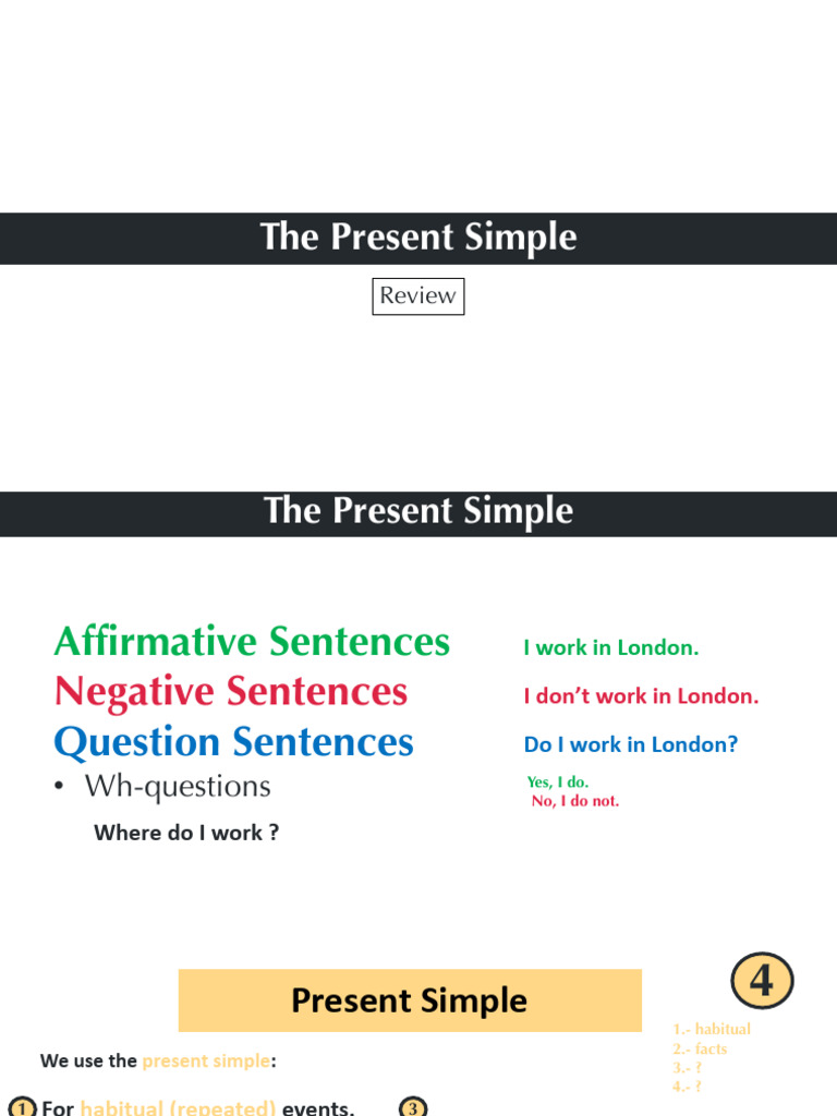 Present Simple Review | PDF