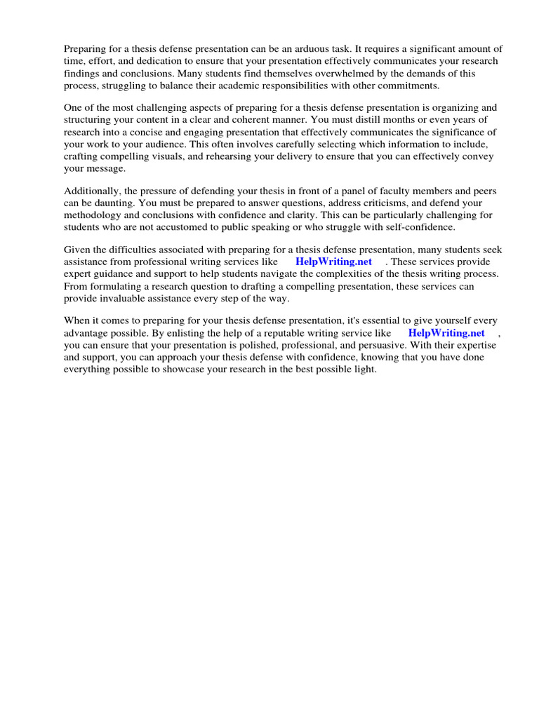 How To Prepare Thesis Defense Presentation | PDF | Thesis | Microsoft ...