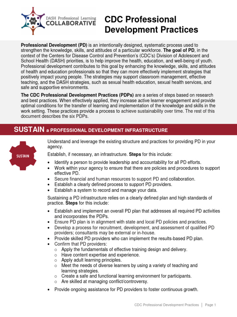 CDC_Professional_Development_Practices | PDF | Learning | Preventive Healthcare