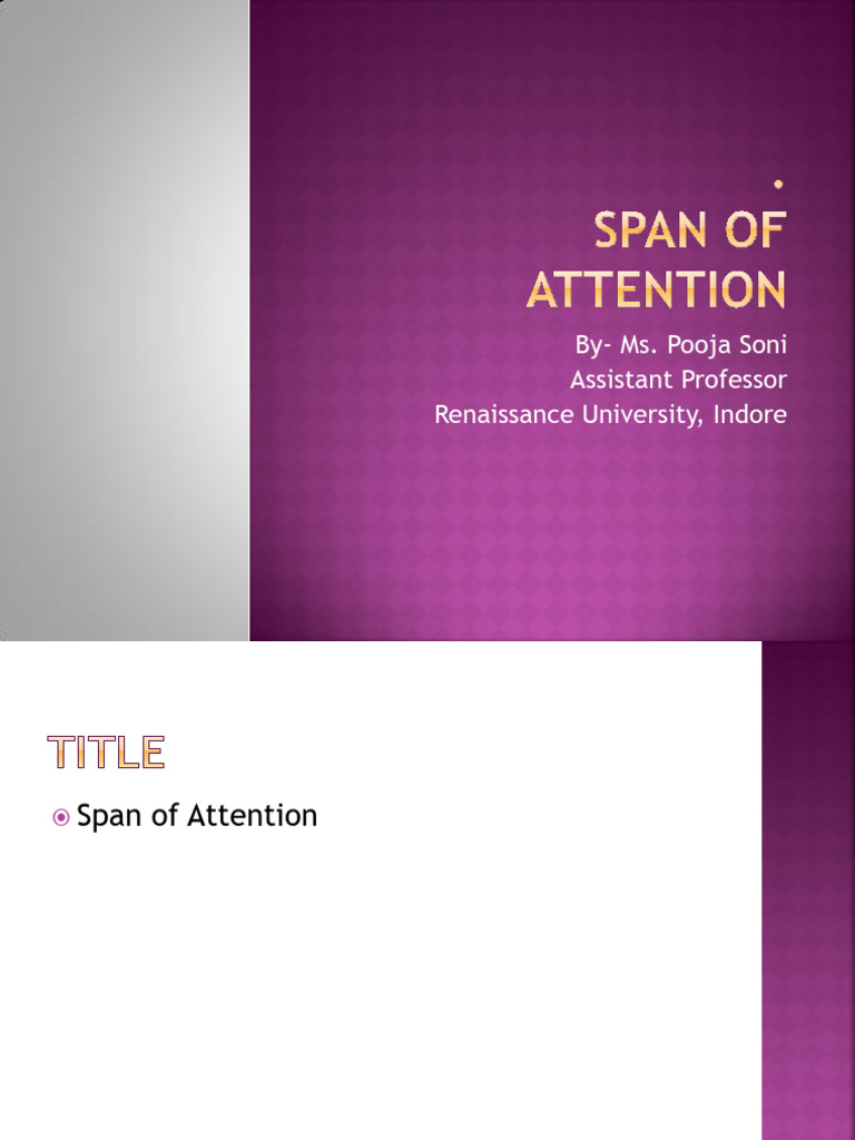 Tachistoscope Span of Attention Experiment | PDF | Attention | Perception