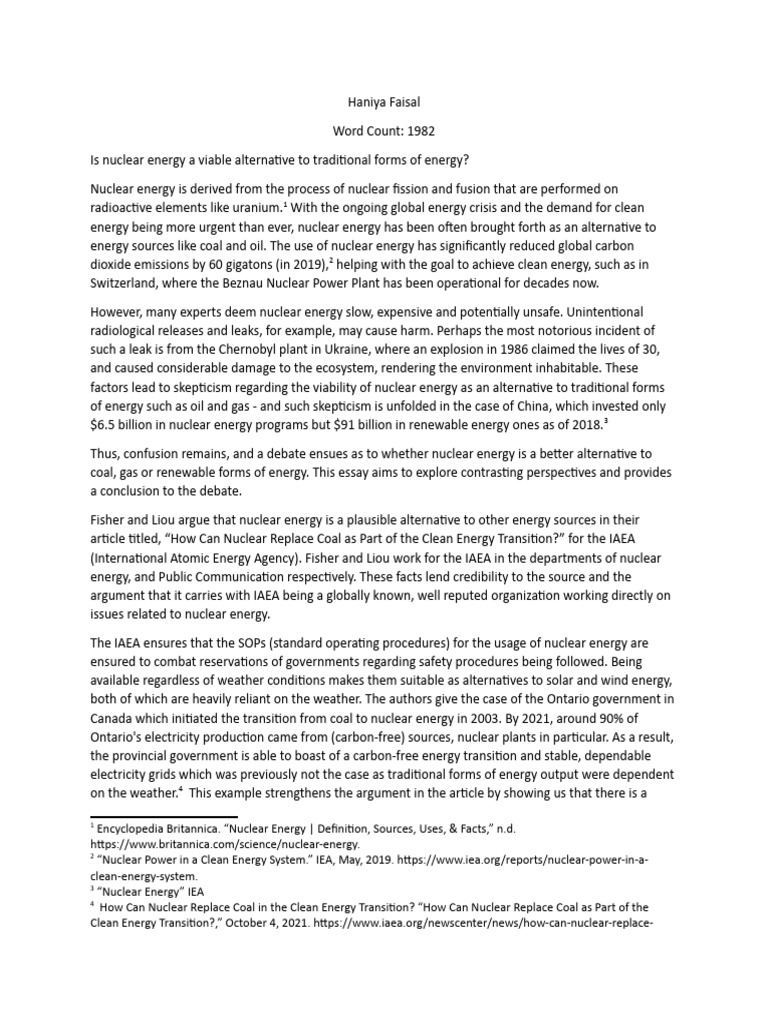 Final P2 Report Pdf Nuclear Power Energy Development