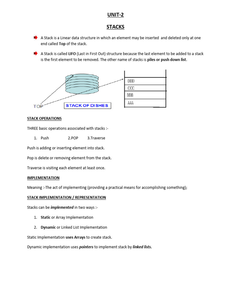 Unit 2 | PDF | Queue (Abstract Data Type) | Computer Engineering