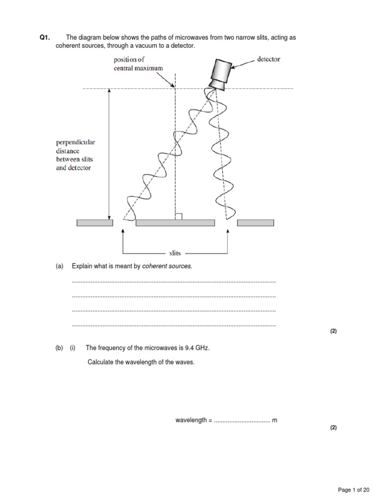 Int Diff Qs | PDF | Wavelength | Diffraction