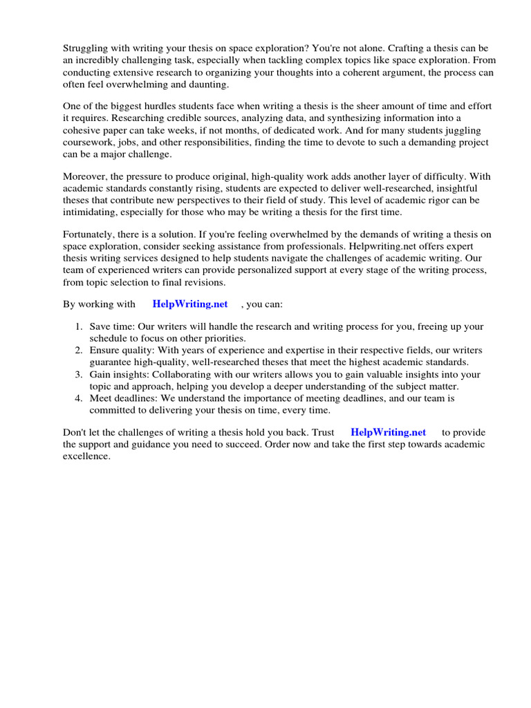 Synthesis Essay On Space Exploration | PDF | Social Science | Science ...