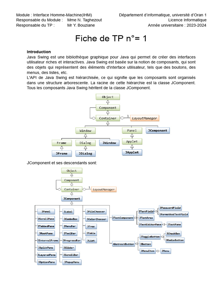 Fiche de TP N° 1 | PDF