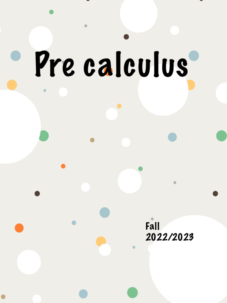 Pre-Calculus Study Guide | PDF | Function (Mathematics) | Length