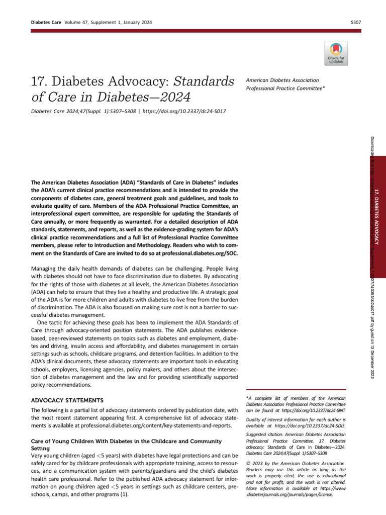 19 Ada | PDF | Diabetes | Diabetes Management