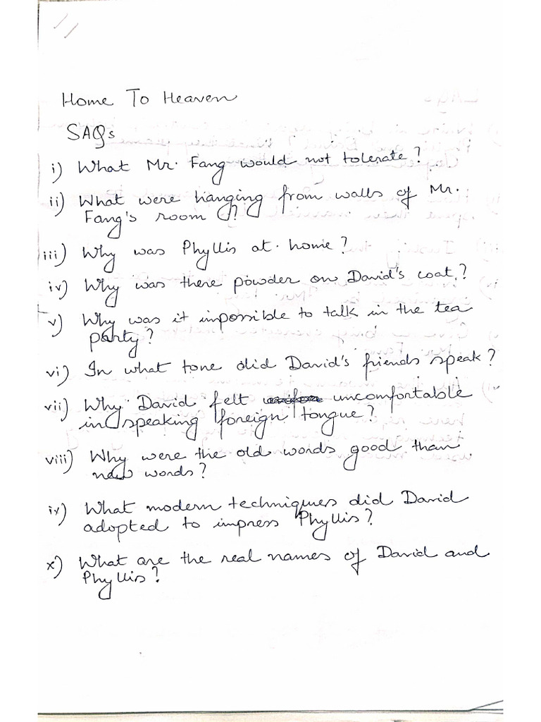 Alternative English Suggestive Questions Class XI | PDF