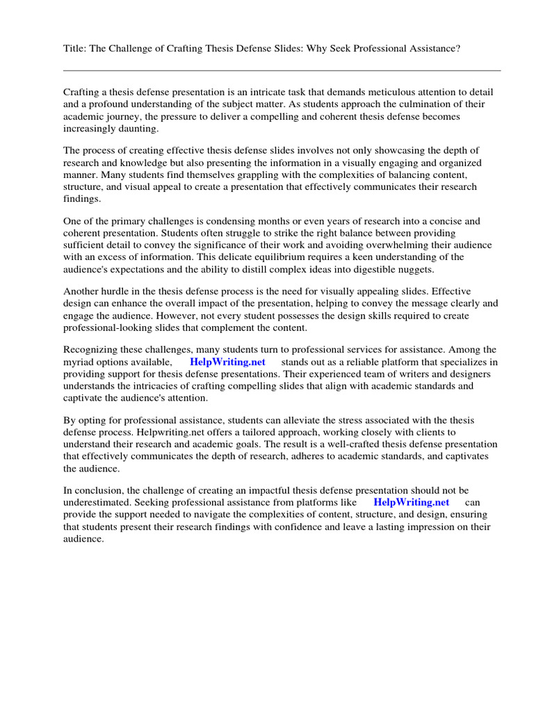 Thesis Defense Slides Example | PDF | Thesis | Methodology